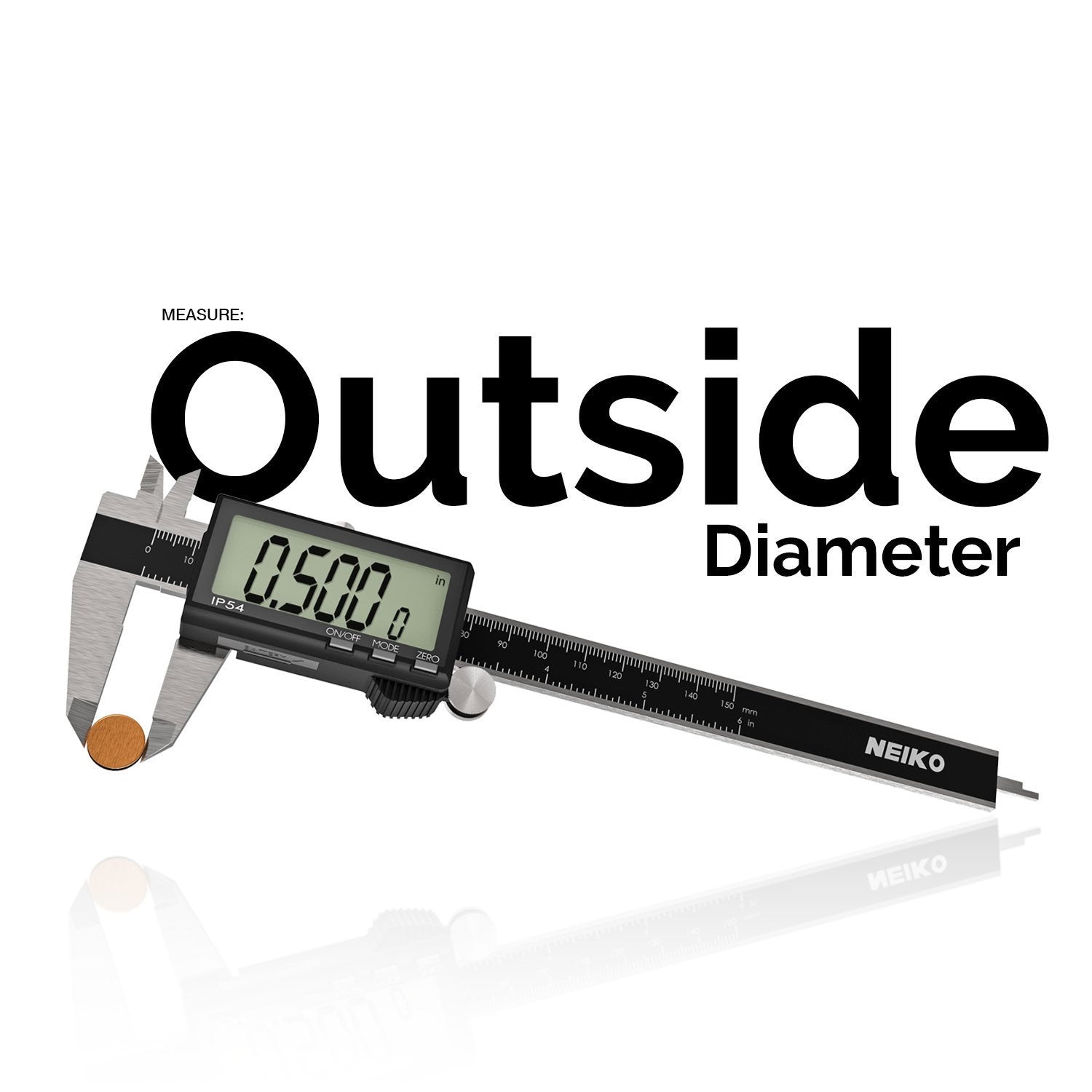 NEIKO 01401A 6-Inch Electronic Digital Caliper, Stainless Steel, Extra ...