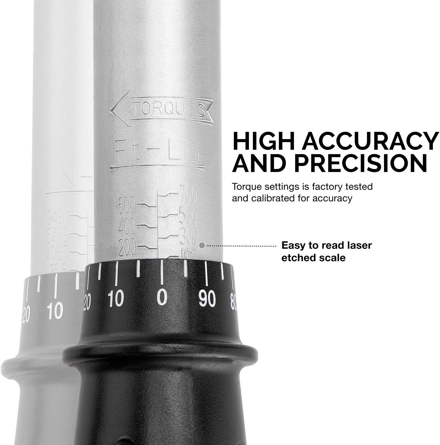 NEIKO PRO 03710B 3/4-Inch-Drive Adjustable SAE Torque Wrench with Torq ...