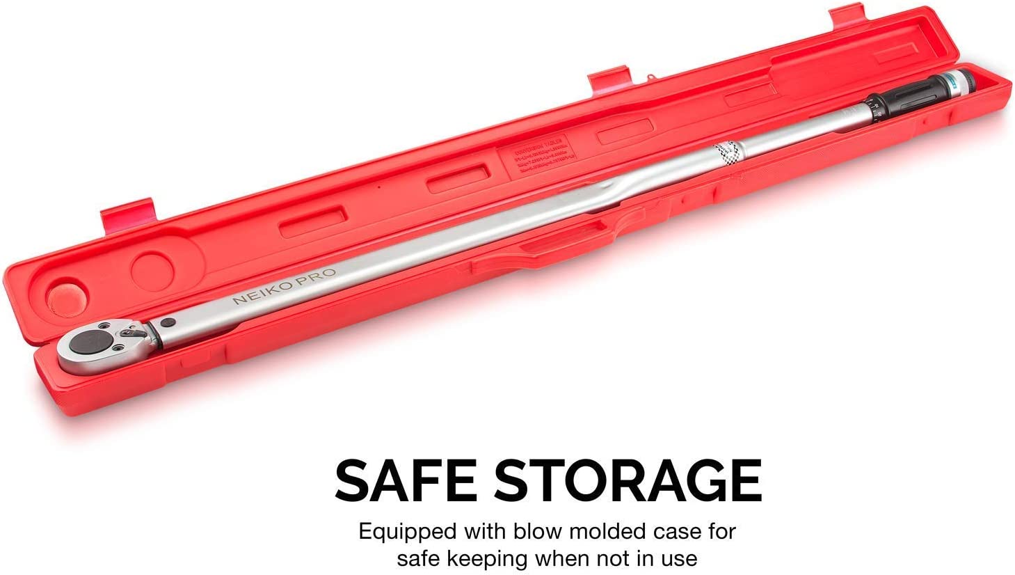 NEIKO PRO 03710B 3/4-Inch-Drive Adjustable SAE Torque Wrench with Torq ...