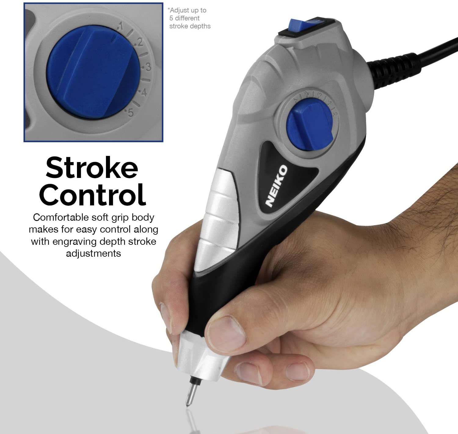 NEIKO 10576A Handheld Electric Engraver Tool, Etching Tool, 120V, Tung ...