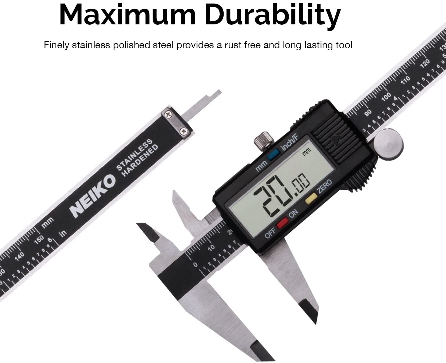 NEIKO 01408A 8” Electronic Digital Caliper Extra Large Display | 0-8 I ...